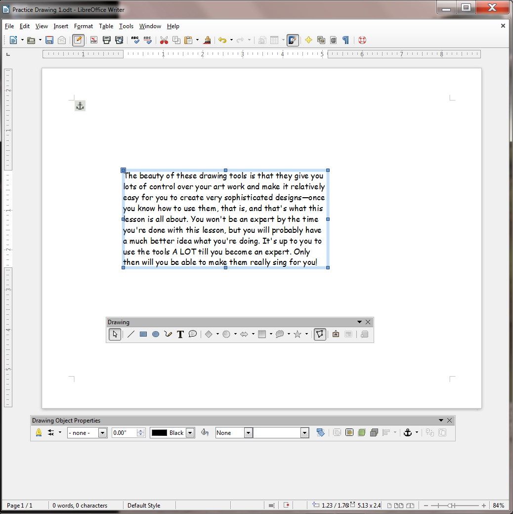 Lesson 3 The LibreOffice Drawing Tools — ICT Documentation Site